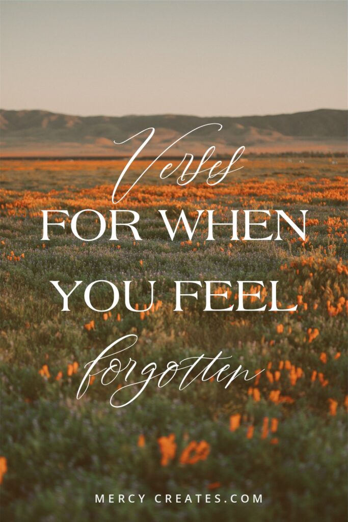 Verses For When You Feel Forgotten - mercycreates.com